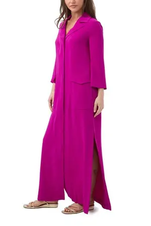 Trina Turk Annecy Long Sleeve Maxi Dress - Geranium