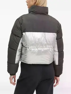 KARL KANI Metallic-panel Puffer Jacket