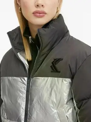 KARL KANI Metallic-panel Puffer Jacket
