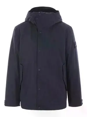 Stone Island Hooded Cotton Jacket - Blue
