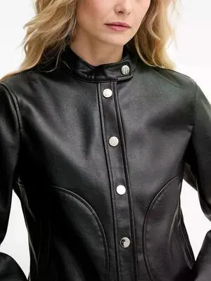 Sisley Button-fastening Leather Jacket