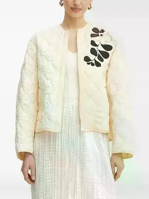 FORTE_FORTE Floral-embroidered Bomber Jacket