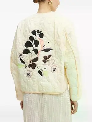 FORTE_FORTE Floral-embroidered Bomber Jacket