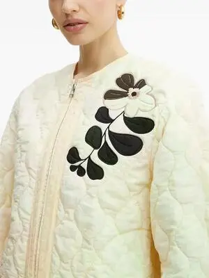 FORTE_FORTE Floral-embroidered Bomber Jacket