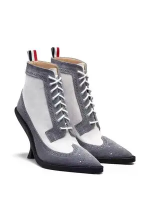 Thom Browne 90mm Wingtip Boots - Grey