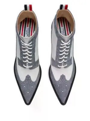 Thom Browne 90mm Wingtip Boots - Grey