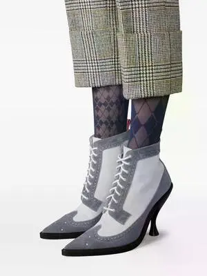 Thom Browne 90mm Wingtip Boots - Grey