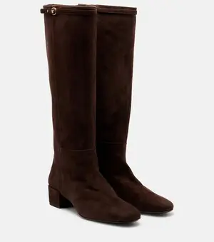 TOD'S Suede Knee-high Boots - Brown