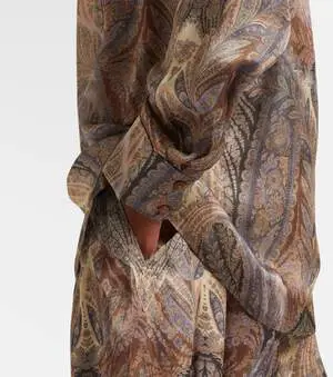 Zimmermann Hypnotic Paisley Silk Satin Shirt - Multicoloured