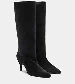 HERBERT LEVINE Silhouette Suede Knee-high Boots