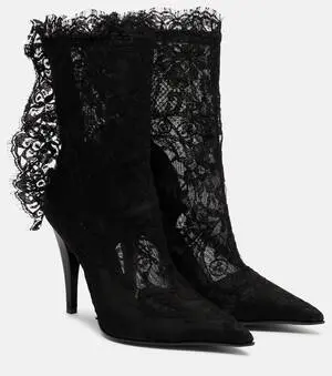 Alexander Mcqueen Lace Booties
