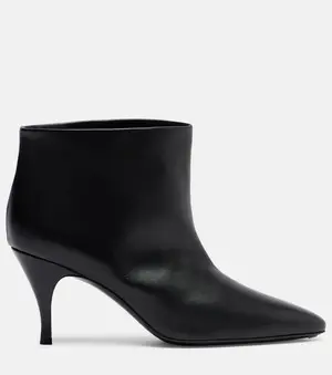 HERBERT LEVINE Silhouette 80 Leather Ankle Boots - Black