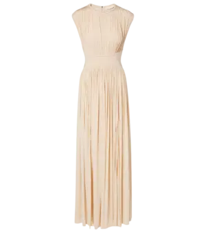 Zimmermann Hypnotic Pleated Maxi Dress - Beige