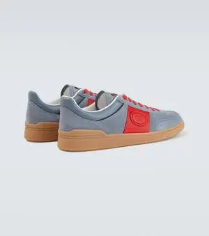 Valentino Garavani Upvillage Suede And Leather Sneakers