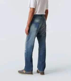 Visvim Social Sculpture 01 Distressed Straight Jeans - Blue