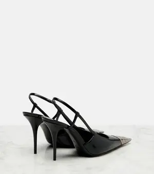 Saint Laurent Jeanne 90 Leather Slingback Pumps