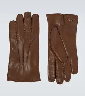 Zegna Leather Gloves - Brown