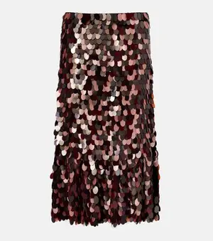 Dries Van Noten Sequined Midi Skirt