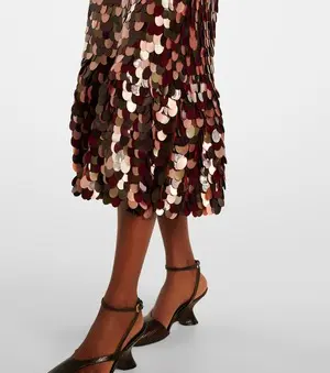 Dries Van Noten Sequined Midi Skirt
