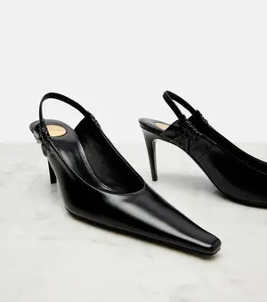 Saint Laurent Leather Slingback Pumps