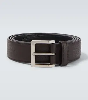 Saint Laurent Vadim Leather Belt - Brown