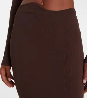 Christopher Esber Knitted Maxi Skirt - Brown