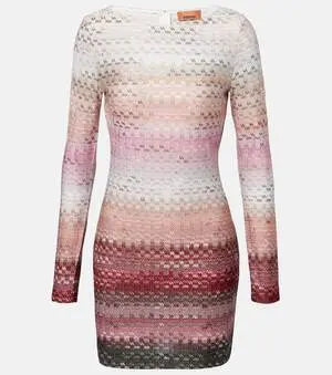 Missoni Zigzag Lamé Minidress - Pink