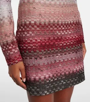 Missoni Zigzag Lamé Minidress - Pink