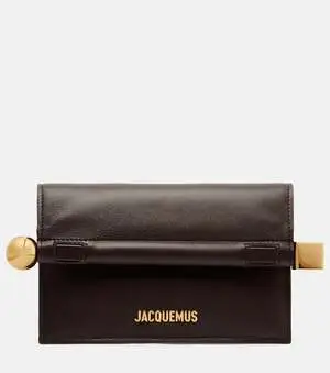 Jacquemus La Pochette Rond Carré Small Leather Clutch