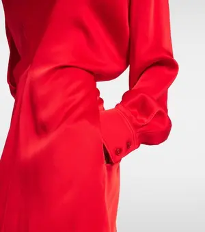 Stella McCartney Cowl Neck Satin Midi Dress