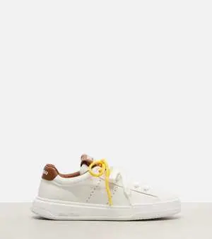 Miu Miu Logo Leather Sneakers