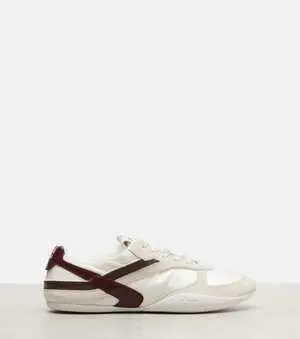 Miu Miu Gymnasium Suede-trimmed Sneakers - White