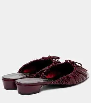 HERBERT LEVINE Gather Around Patent Leather Mules