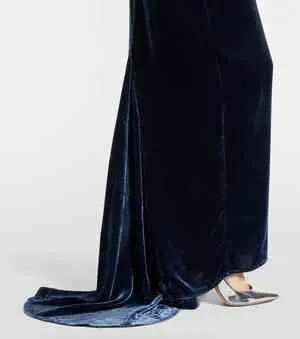 Remain Birger Christensen Ivette Draped Velvet Gown