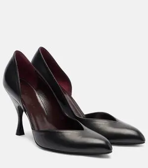 HERBERT LEVINE Leather Pointed Toe Pumps
