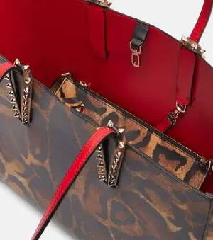 CHRISTIAN LOUBOUTIN Leopard-print Leather Shopper