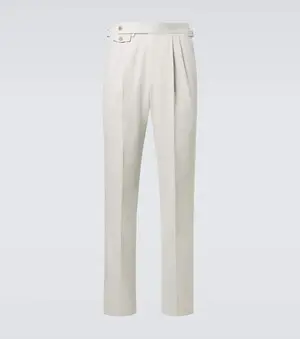 Dunhill Cotton And Cashmere Straight Pants