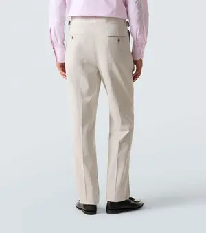 Dunhill Cotton And Cashmere Straight Pants
