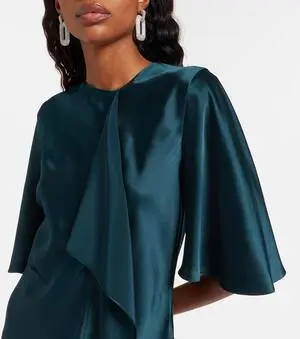 ROKSANDA Naiara Draped Silk Satin Top