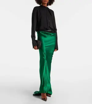 TOM FORD Draped Silk Satin Blouse