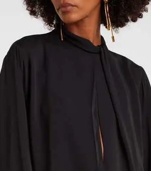 TOM FORD Draped Silk Satin Blouse