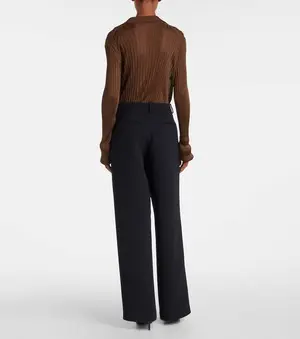 Khaite August High-rise Wide-leg Pants