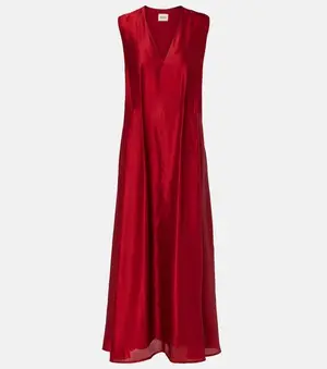 Khaite Syd Satin Maxi Dress