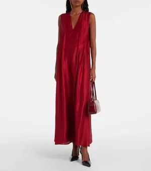 Khaite Syd Satin Maxi Dress