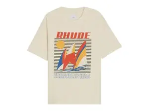 Rhude Poster Tee Shirt - Vintage White