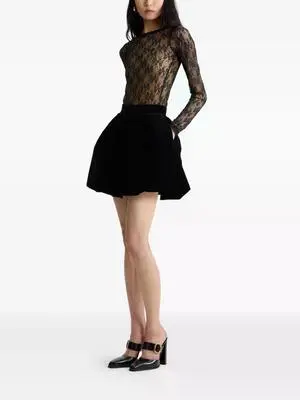PATOU Lace Floral Long-sleeve Top