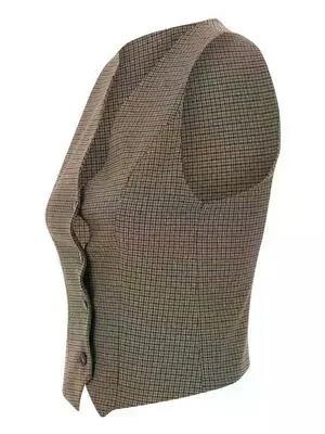 KAOS Houndstooth Button Vest