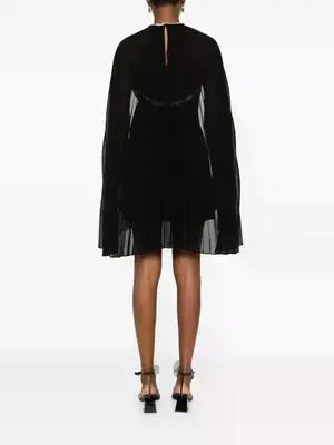 Sandro Pleated-cape Embellishment Mini Dress