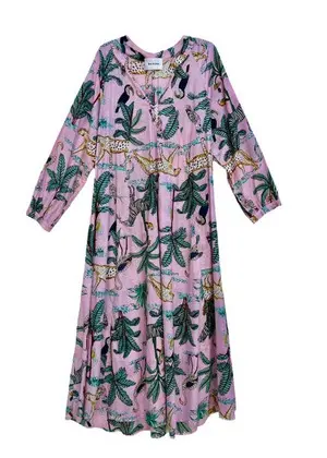 Baacal Denni Weekend Floral Print Dress - Pink Palm