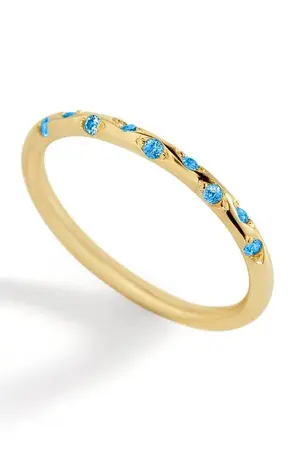 MINT & LILY Birthstone Constellation Ring - December Blue Topaz